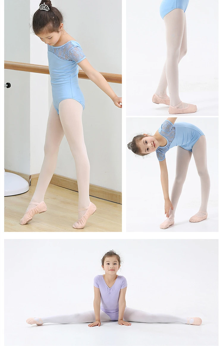 High Quality Dance Tights Girls Pink Convertible Ballet Tights