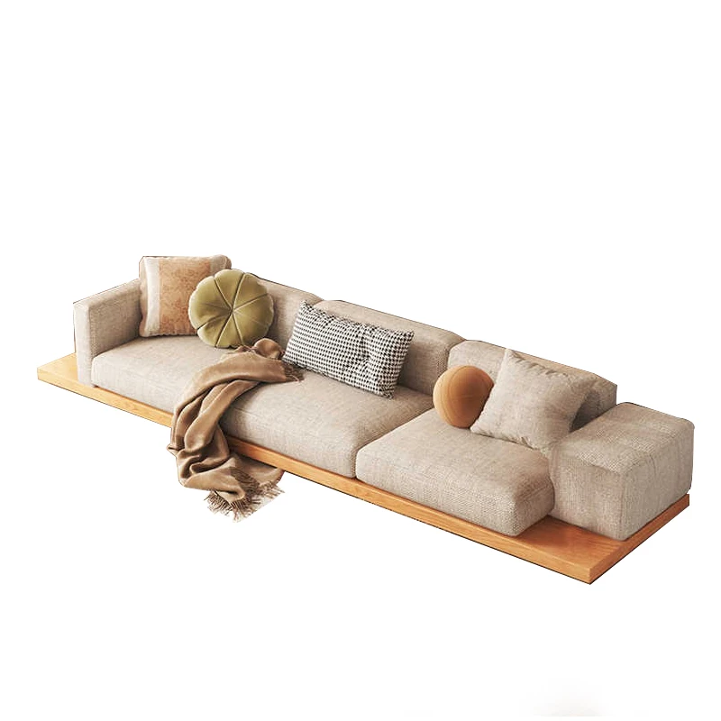 Japanese style sofa living room modern simple design hotel latex corner ...