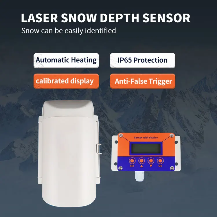 Rs485 Modbus Snow Depth Sensor Automatic Heating Laser Snow Depth Sensor For Meteorological ...