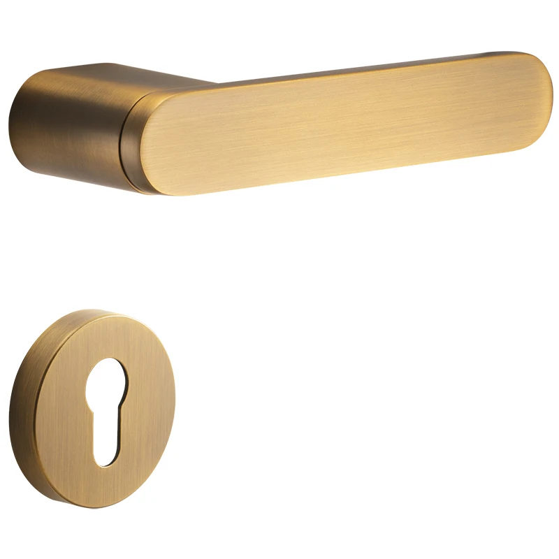 Modern Nordic Design Indoor Silent Room Door Locks Yellow Bronze ...
