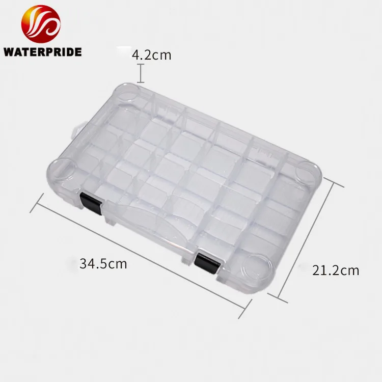 3700 Transparent Fish Lure Storage Box with Adjustable Dividers