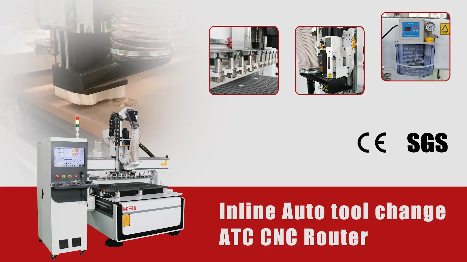 Mishi Automatic Tool Change Cnc Machine Woodworking Atc 3d 1325 Atc Cnc ...