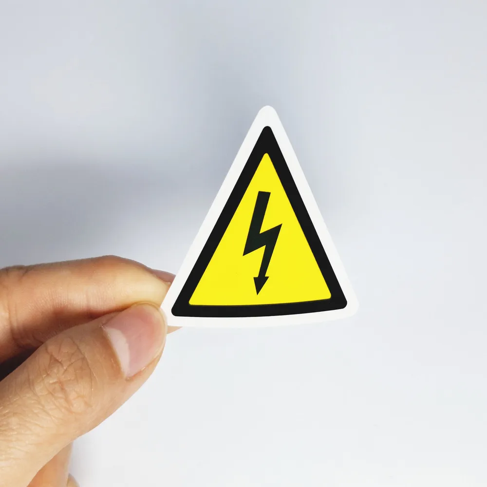 Custom Reflective Danger Warning Label Triangle Sticker for Outdoor ...