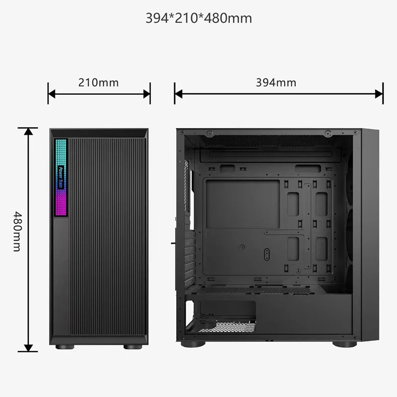 High Quality Customized Big Computer Case ATX Tower RGB Aluminium CPU ...
