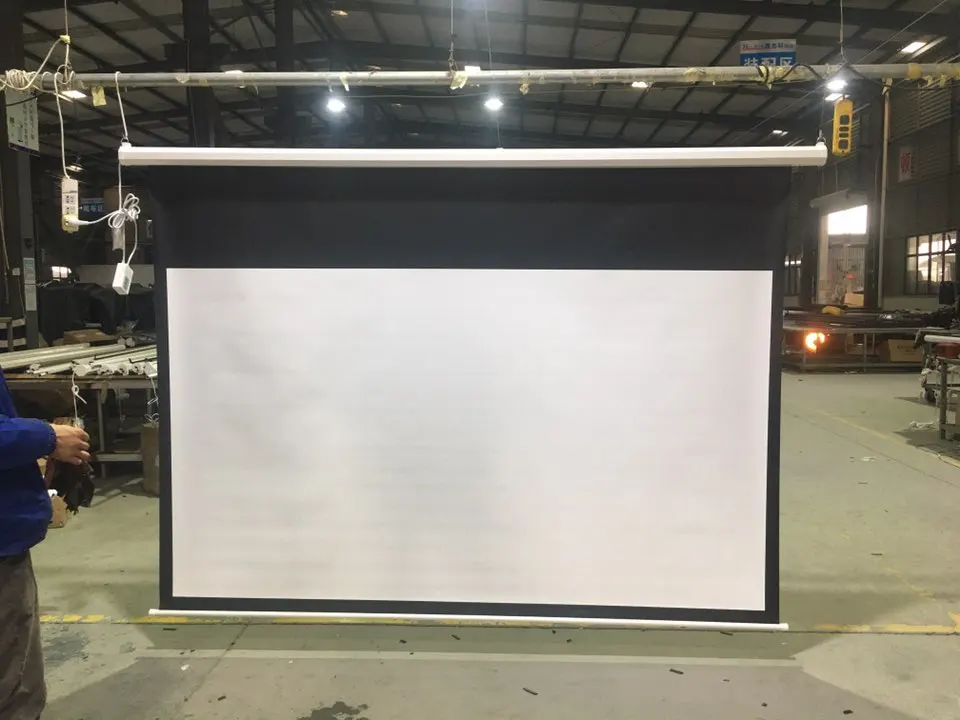 Movie Electric Projector Screen 150 Inch With Remote Control Motorized ...