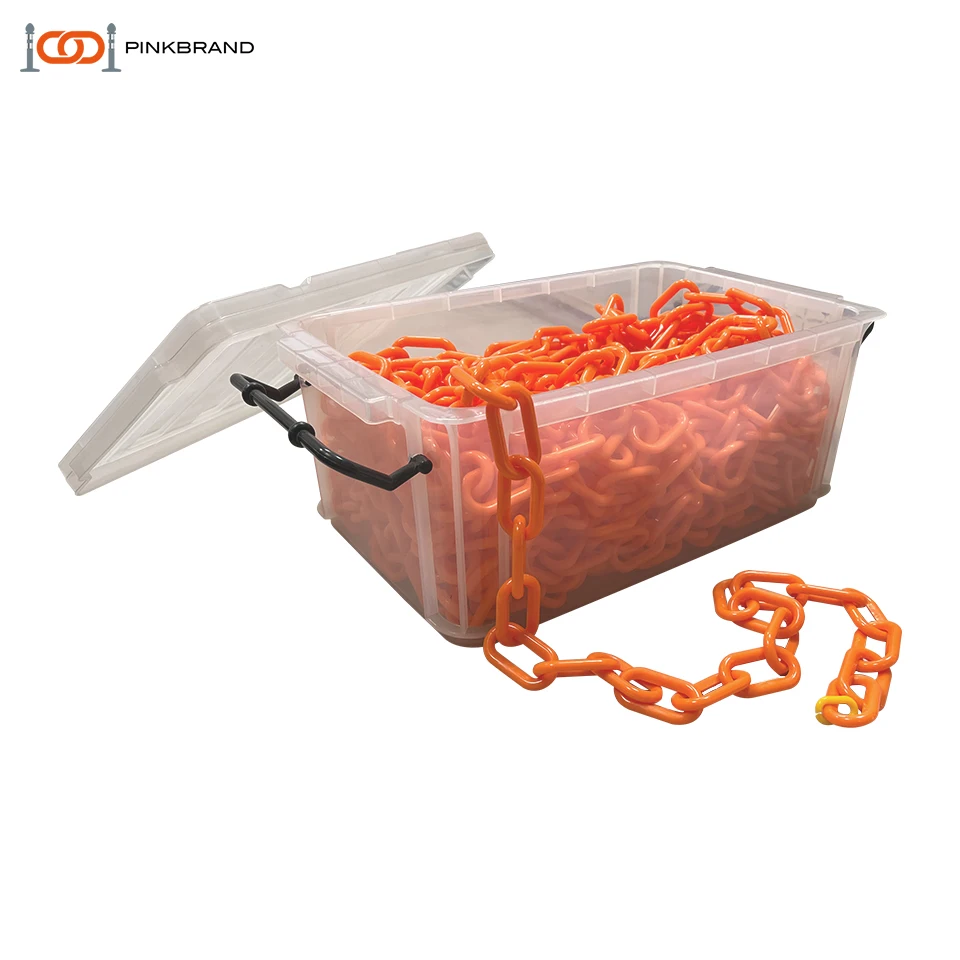 6mm50m Plastic Link Safety Barrier Chain On Box For Use With Safety ...