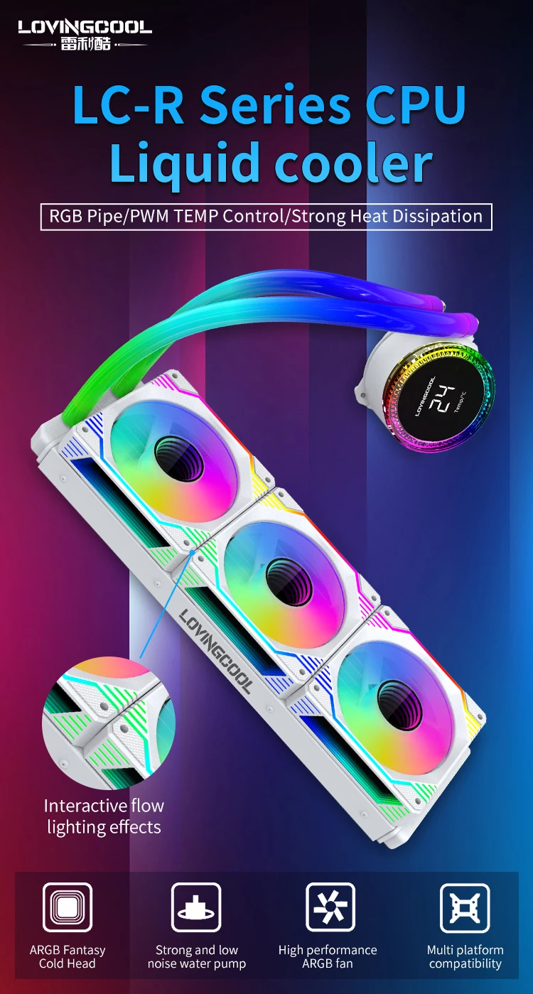 Wholesale 240mm Argb Pwm Aio Liquid Cooler Copper Cpu Computer Cooler ...