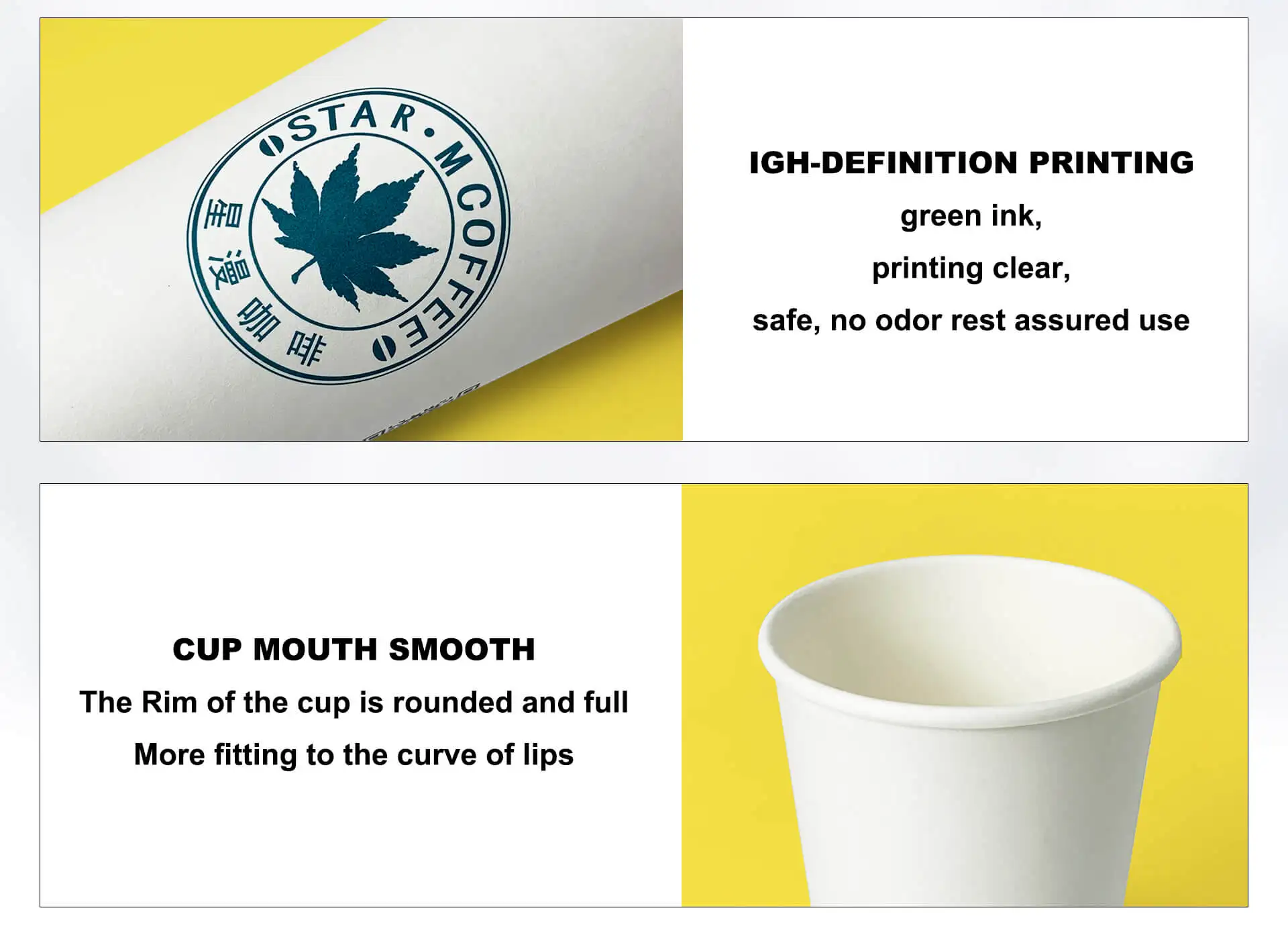 Customized Logo Design Paper Cups - Bio-Degradable & Disposable
