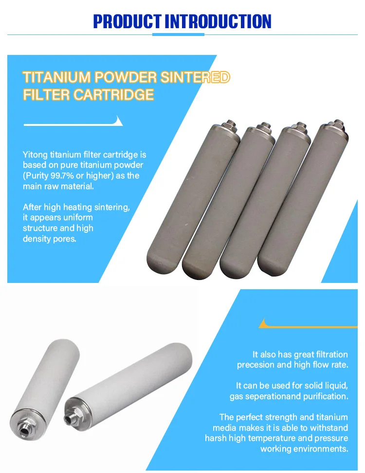 1 Micron Porous Sintering Sinter Powder Titanium Rod Element Water ...