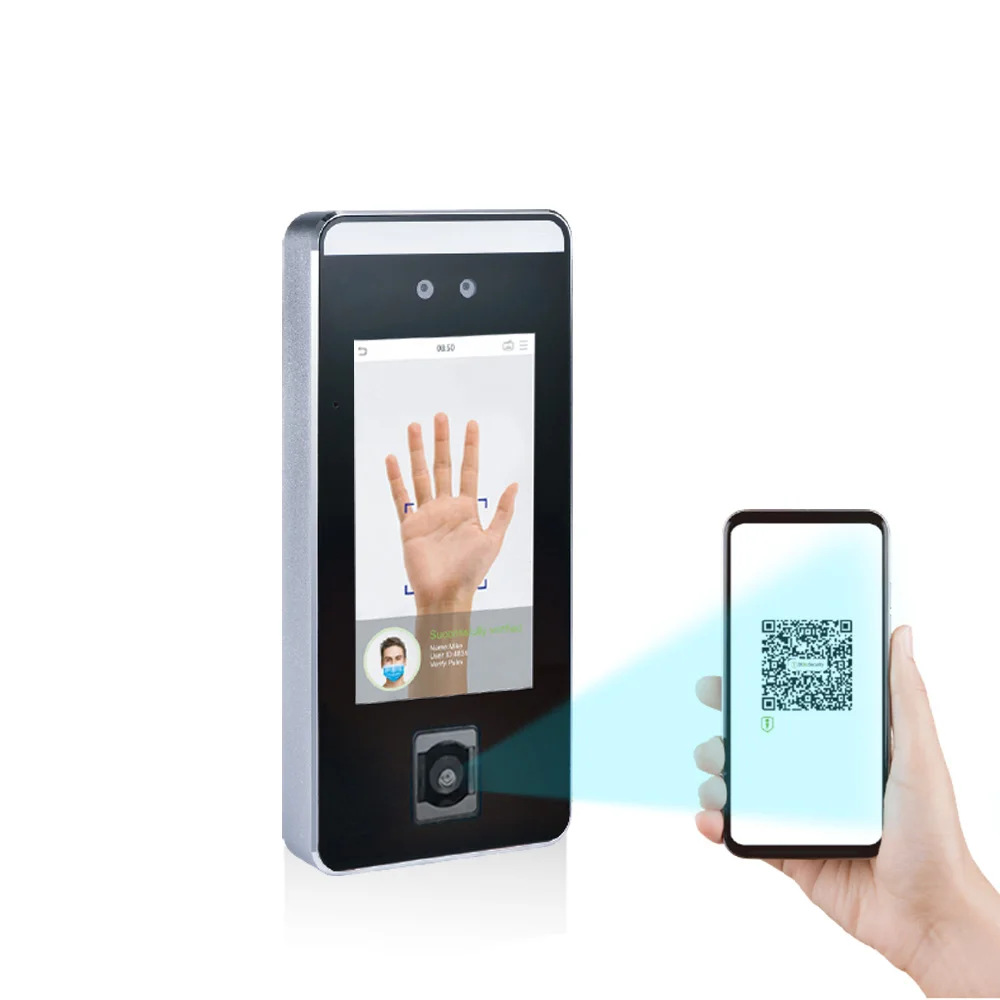 Qr Code Face Recognition Employees Time Attendance System And Palm Access Control Terminal With ...