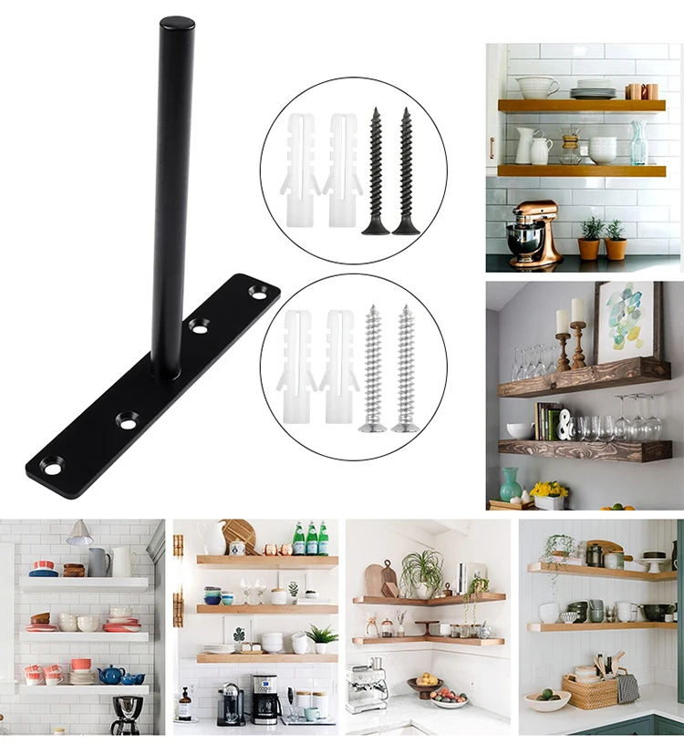 Concealed T Metal Solid Steel Blind Supports - Hidden Shelf Bracket