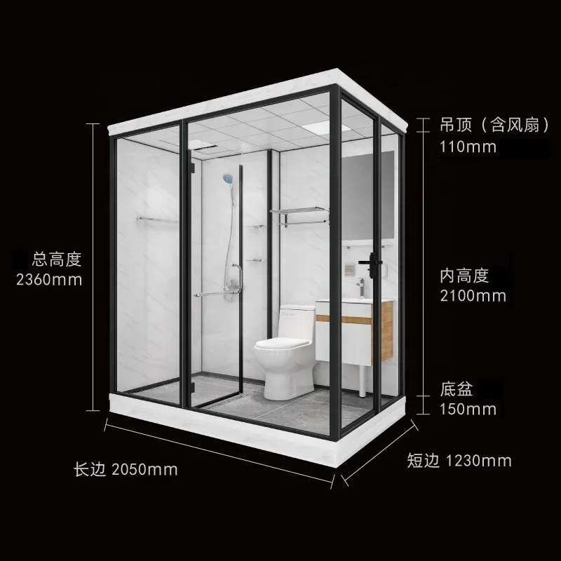 Hotel Portable Luxury Building Standing Showers - Prefab