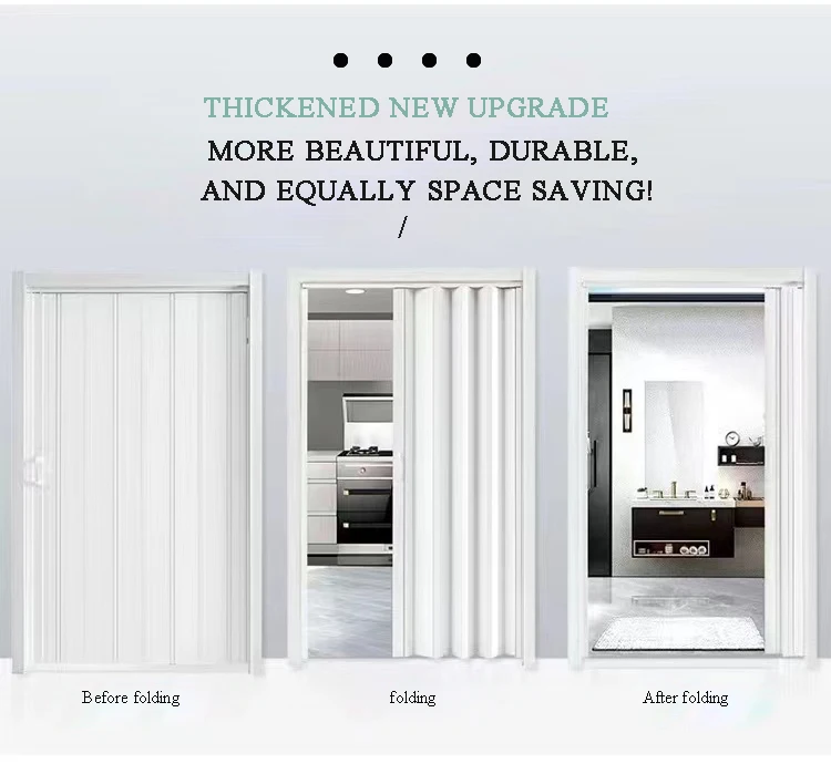 Exterior Partition Bathroom Pvc Folding Sliding Bifold Door Room Panel ...