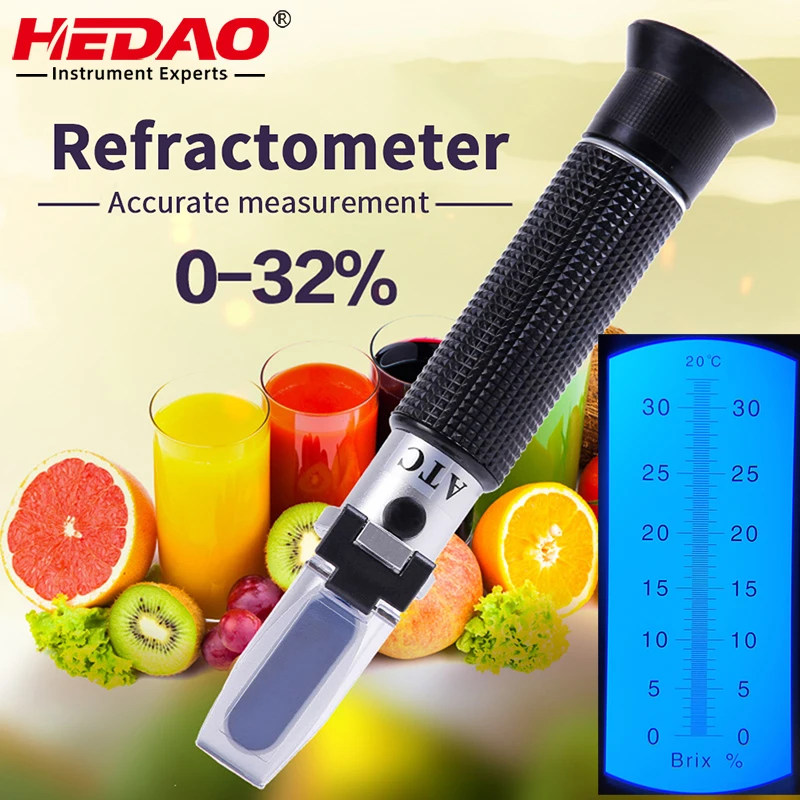 Wholesale Hand Brix Refractometer Measuring Range 0-5% 0-10% 0-18% 0-20 ...