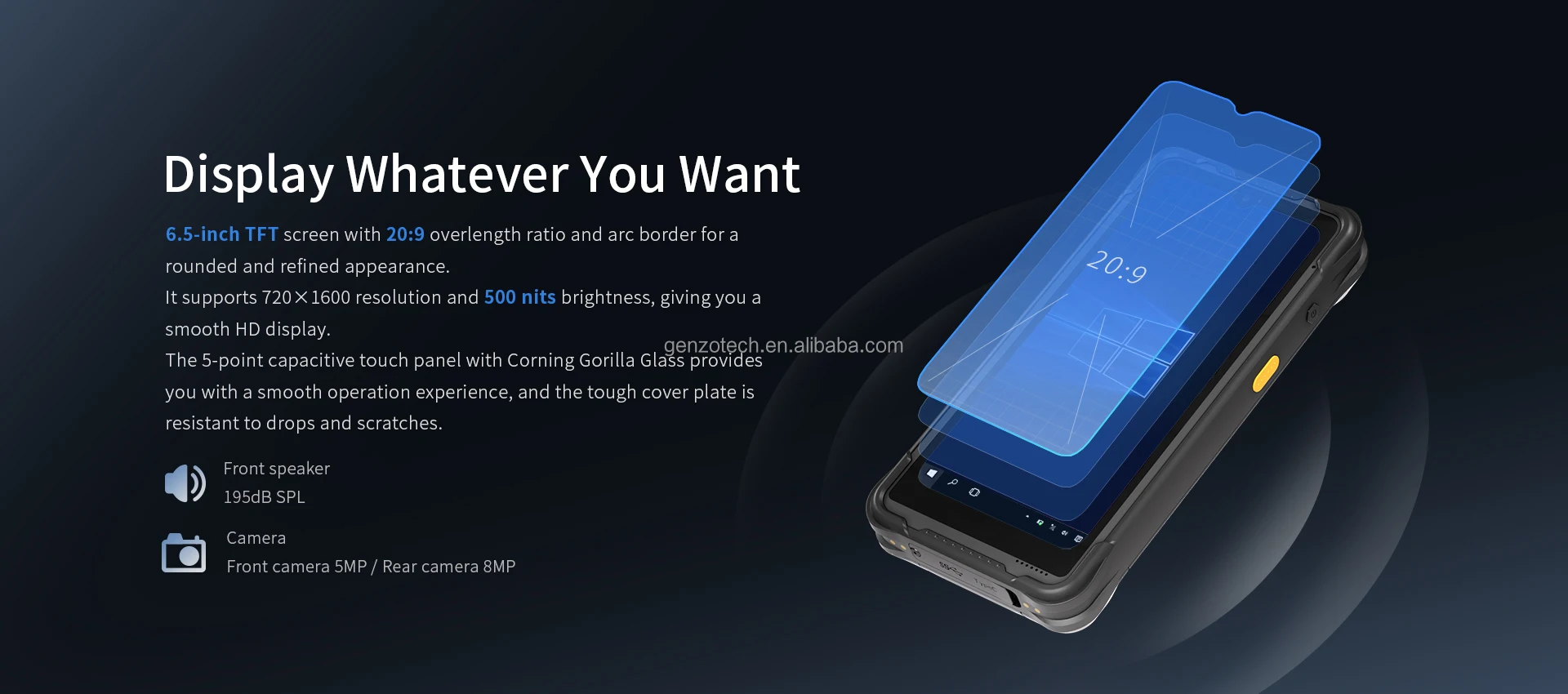 GENZO IP67 PDA Windows 11 - Industrial Handheld Computer