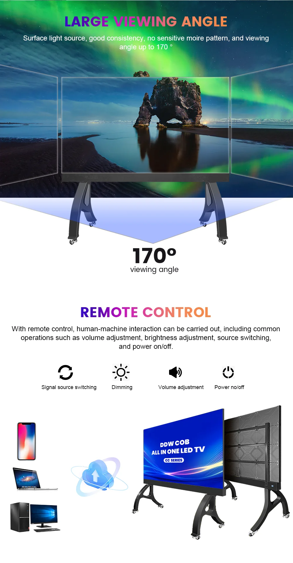 135inch Smart COB LED Display - Ideal for Meetings & Conferences