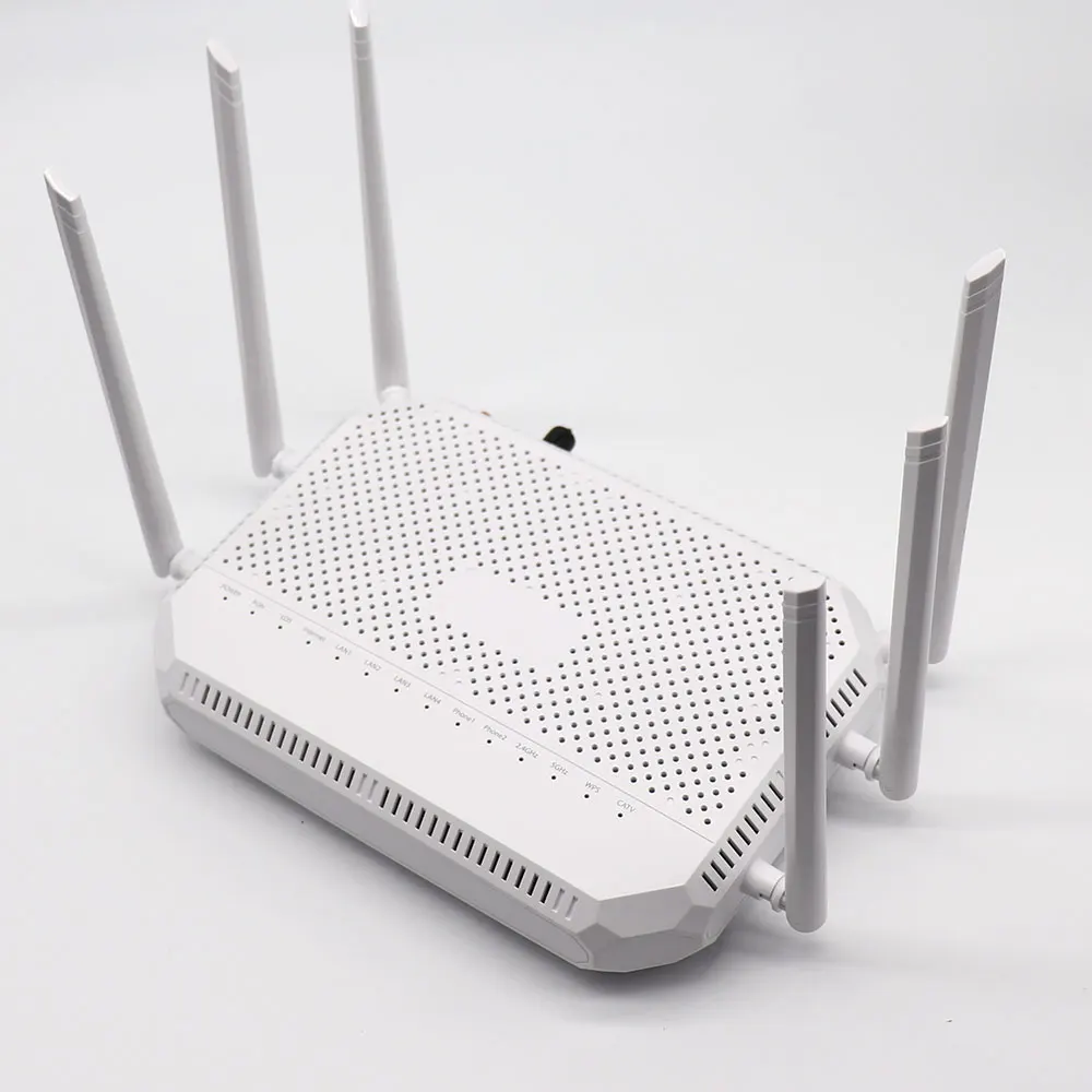6 Antenna Catv 4ge 2ports Zc-521t Ftth Optical Modem Dual Band Onu Wifi Router 2.4g/5g Zc521t ...
