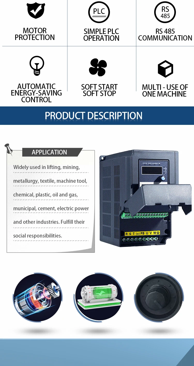 380v 0.75kw Motor Frequency Converter For Industrial Applications - Buy ...