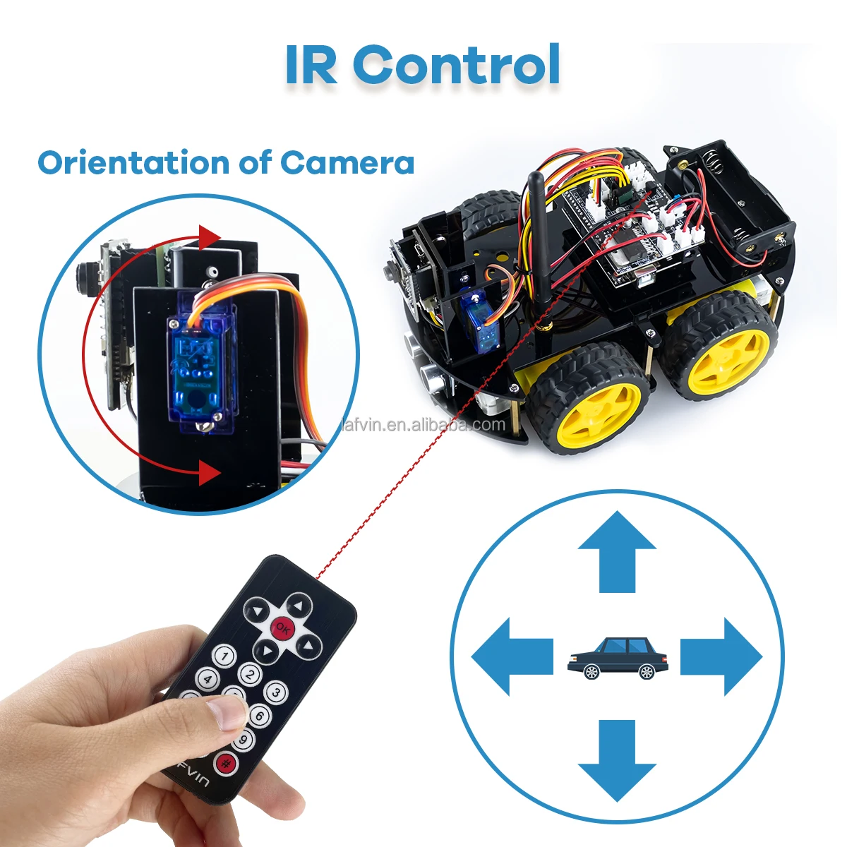 2023 LAFVIN Smart 4wd Chaiss Robot Car Kit - DIY & App Control