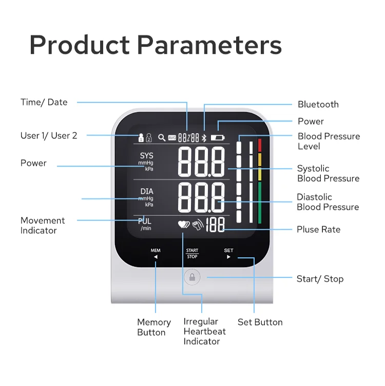 TRANSTEK Digital BP Machine - Accurate Blood Pressure Monitor