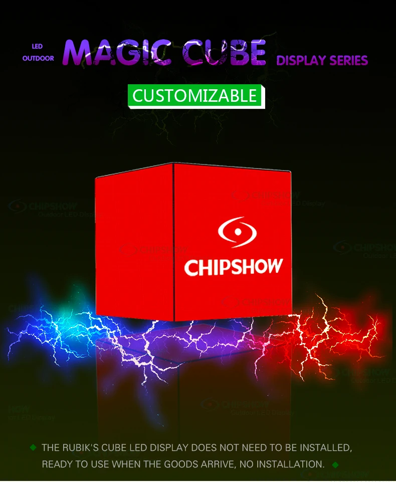 High Resolution P2.5 Outdoor Led Cube Screen Creative 5 4 Sides ...