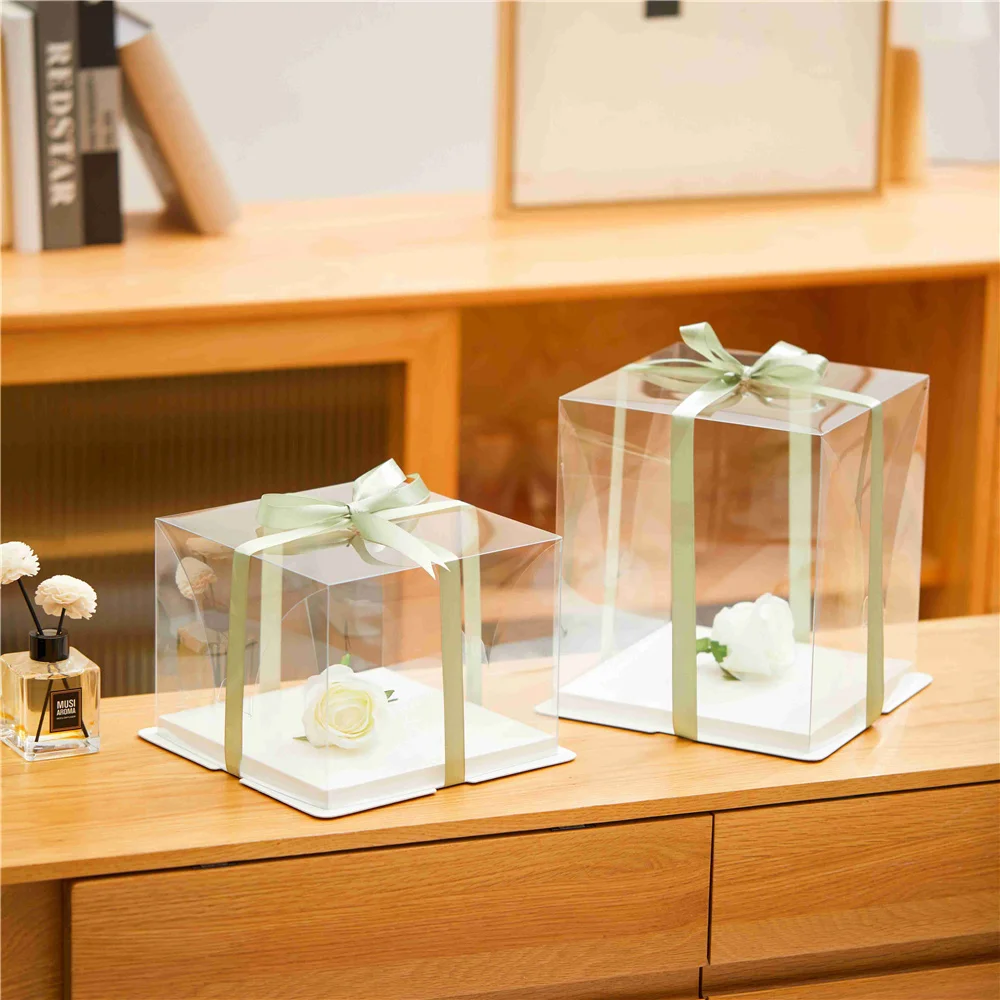 Transparent PET Cake Boxes - Professional & Customizable