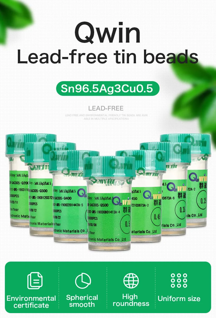 Sn96.5 Ag3 Cu0.5 Lead-Free Solder Balls - BGA Rework Tools