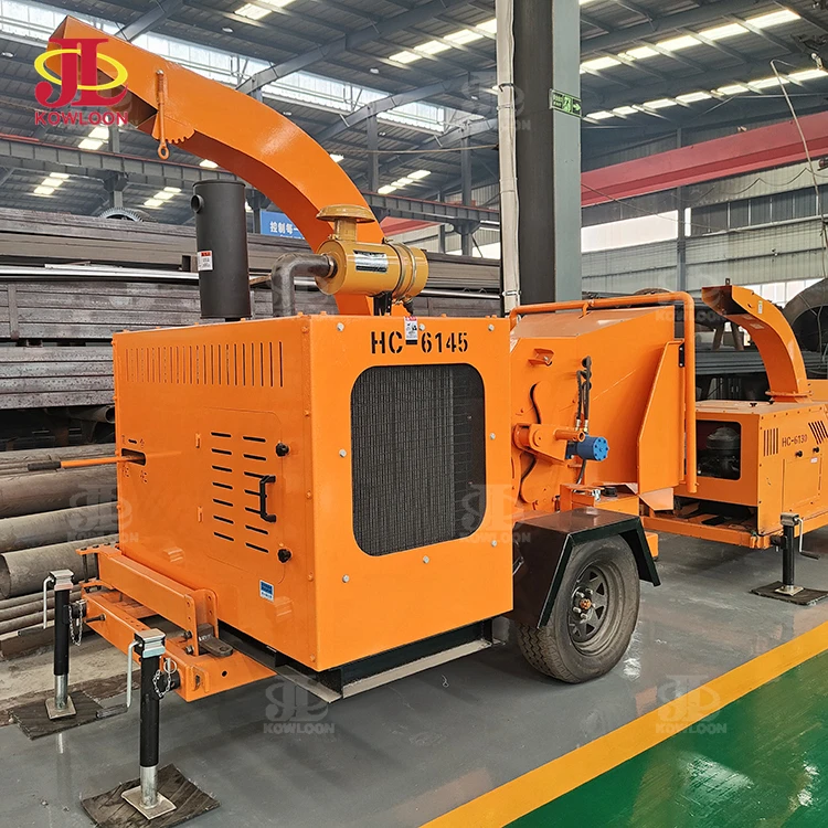 Hydraulic Feed Mobile Tree Branch Chipper Towable Diesel Wood Chipper ...