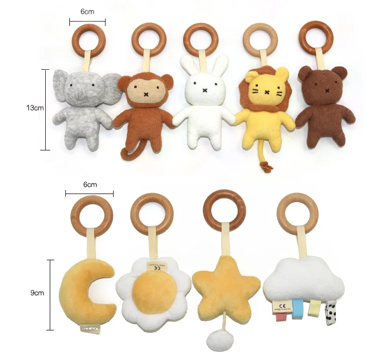 Animal Shape Plush Toy Cute Baby Toys Soft Baby Plush Bells Ringing ...