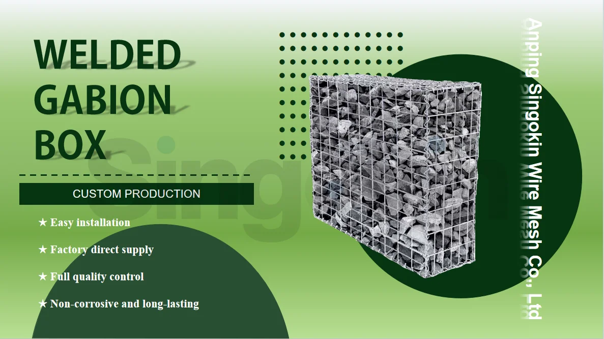 Durable 1x1x1m Gabion Wire Mesh Basket Box for Stone Fences