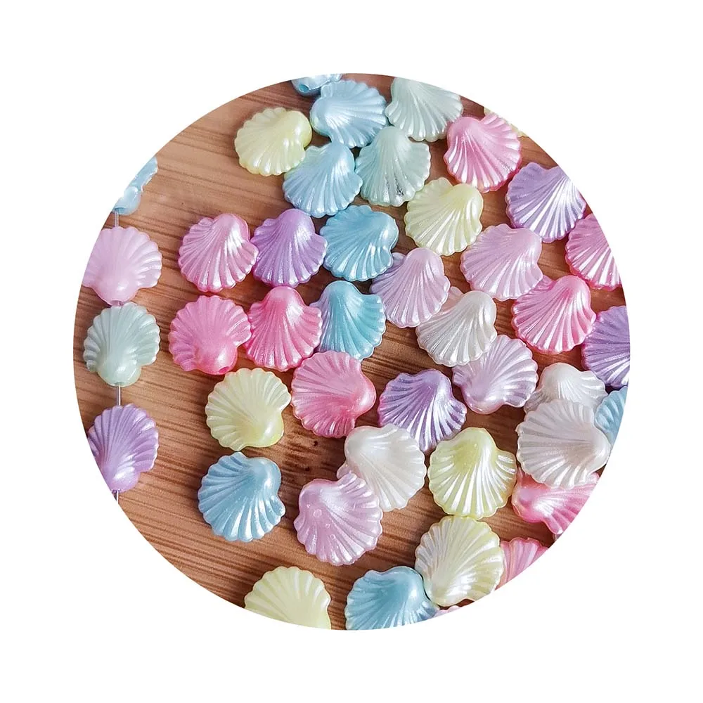 Cheap 500g Bag of Colorful Sea Shell Acrylic Beads