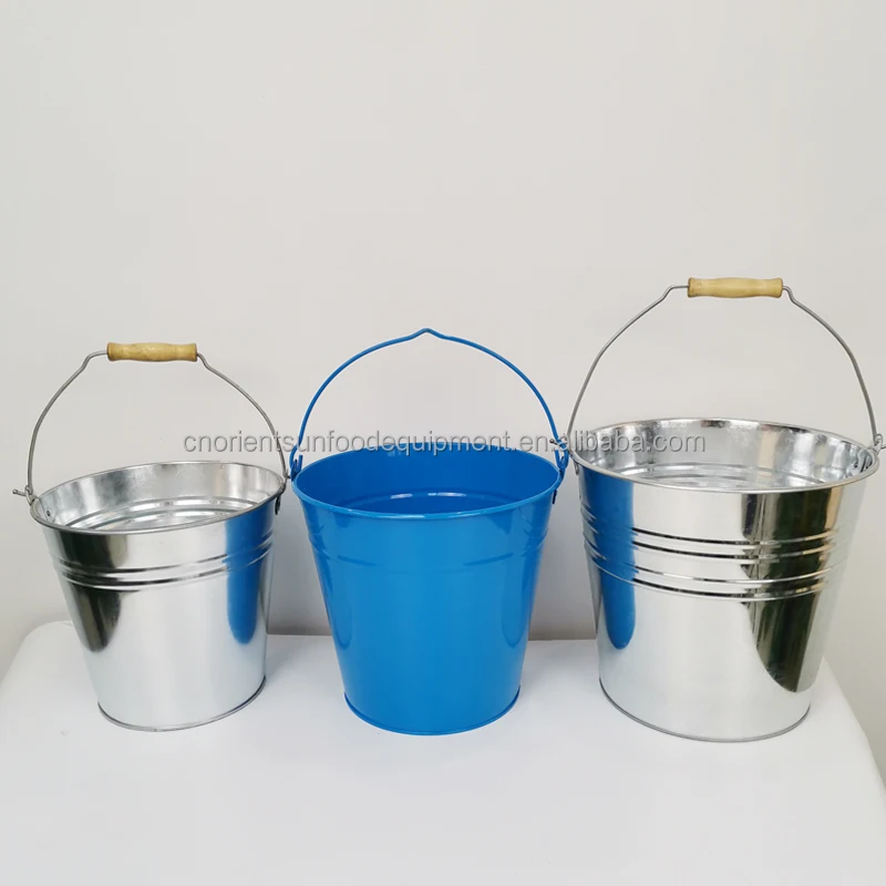 Garden Bucket - Durable Galvanized Metal for Home & Party