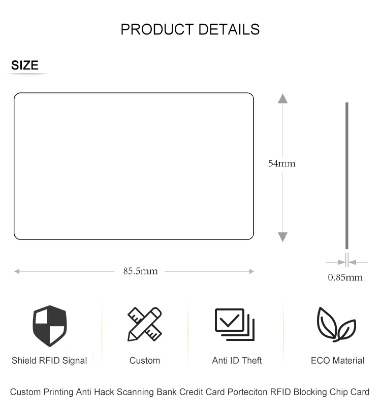 Wholesale Waterproof Visa Card Anti Skimming Rfid Nfc Anti Rfid ...