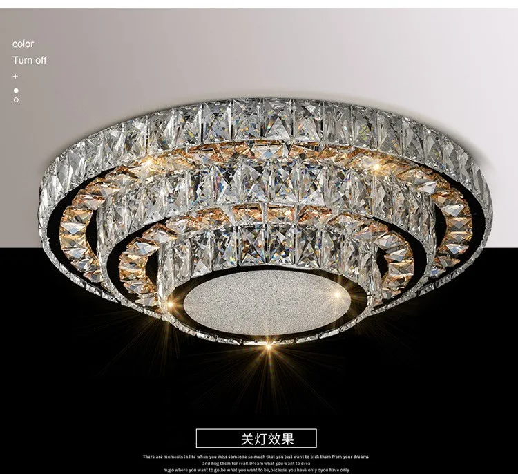 JYLIGHTING Modern Luxury Fancy Clear Lustre LED Ceiling Light with ...