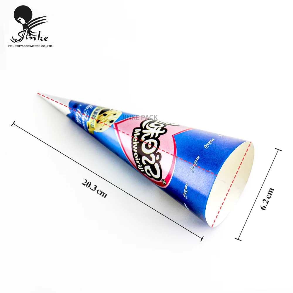 Custom Dessert Ice Cream Cone Sleeve Wrapper Paper Packaging Ice Cream ...