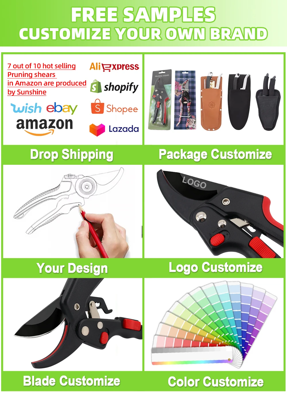 SUNSHINE Garden Ratchet Heavy-Duty Tree Trimmers & Pruners