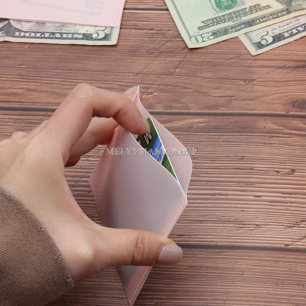 3.5x3.5 Inch Pink PP Cash Envelope - Zipless Money Storage