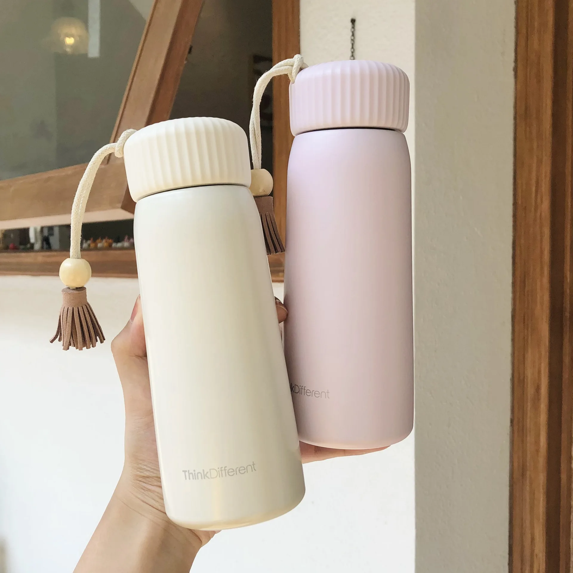 Ins New Custom 400ml Girls Portable Double Wall Vacuum Flask Stainless Steel Insulated Reusable ...