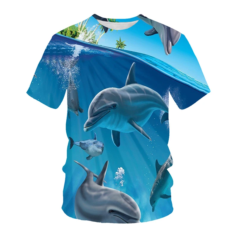 Newest Dolphin Shark 3d Print T-shirt Fashion Streetwear Tops Tees Men ...