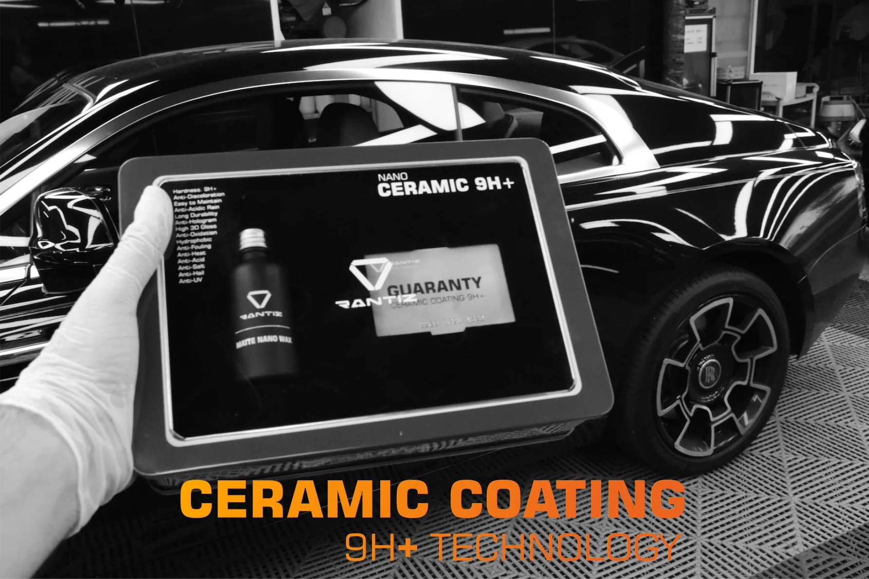 RANTIZ Ceramic Coating 9H+ - Luxury Nano Graphene Protection