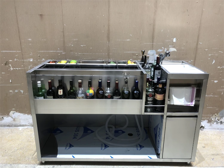 Stainless Steel Portable Bar - Customizable Bartender Station