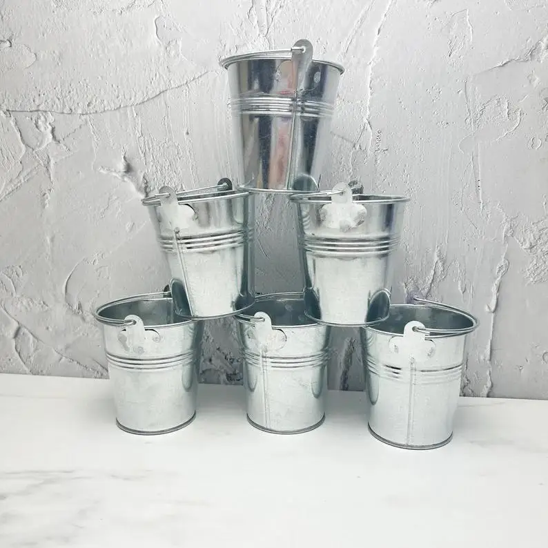 Colorful Metal Pail Candy Pot Galvanized Steel Buckets Garden ...