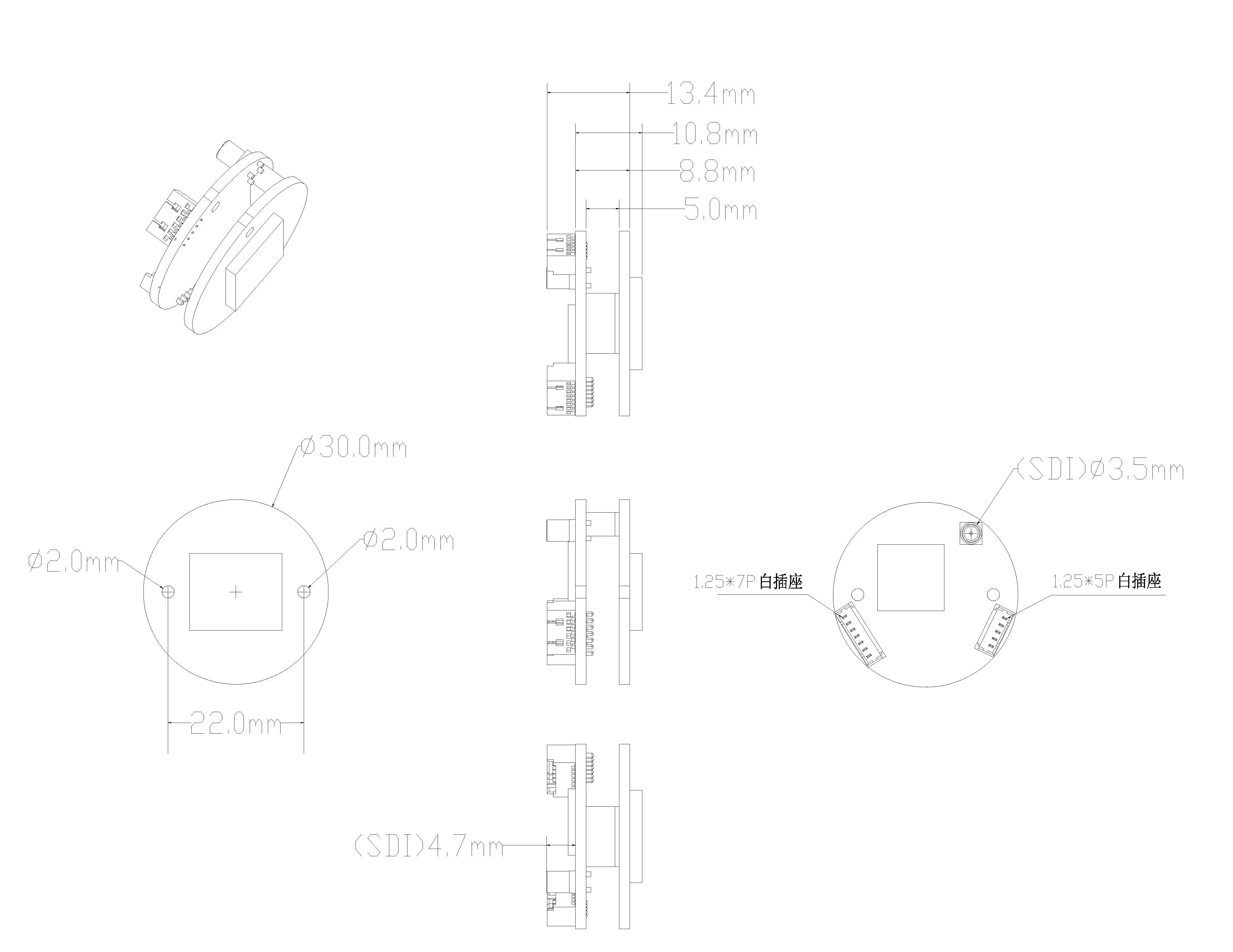Awb/freeze En778+imx385 1080p60fps Camera Module Pcba 3g-sdi/cvbs ...