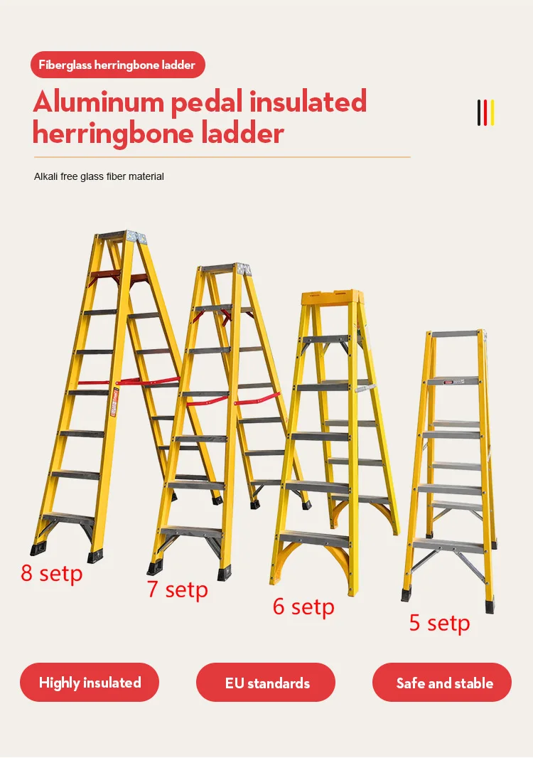 Grade 1 Frp Ladder Fiberglass 3 4 5 6 7 Steps Step Ladder - Buy 4 5 6 7 ...