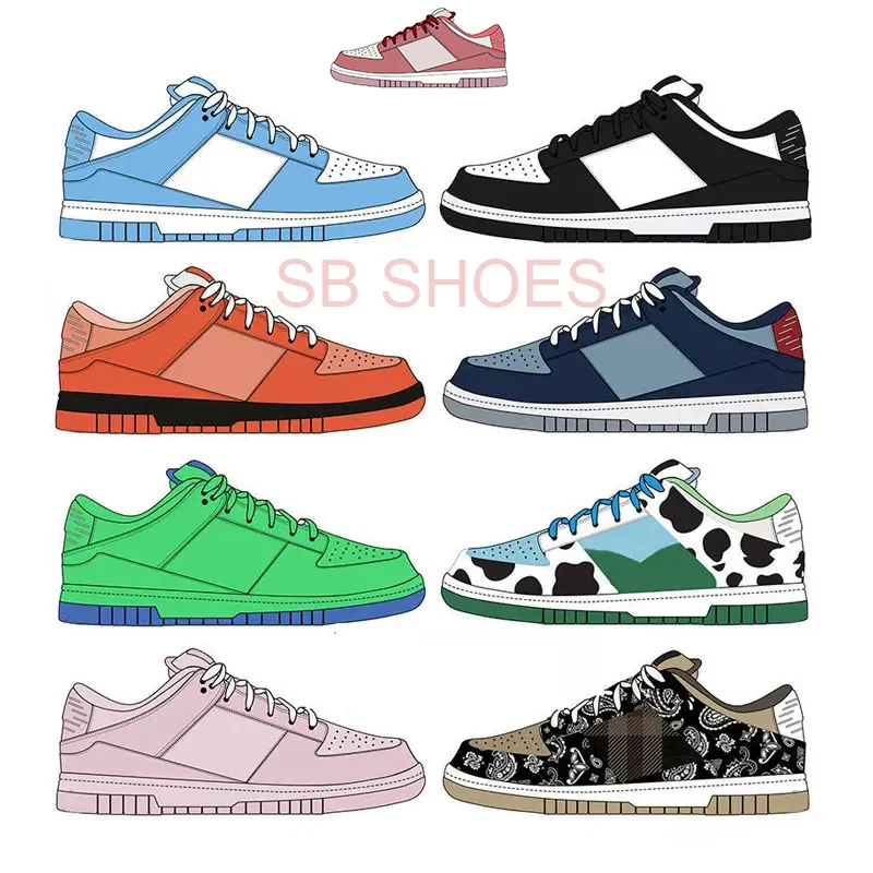 Free Shipping Newest Sb Low Retro White Black Running Shoes ...