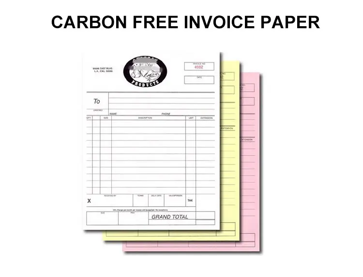 Custom Invoice Paper Sample Invoice Carbonless Invoice - Buy Carbonless ...