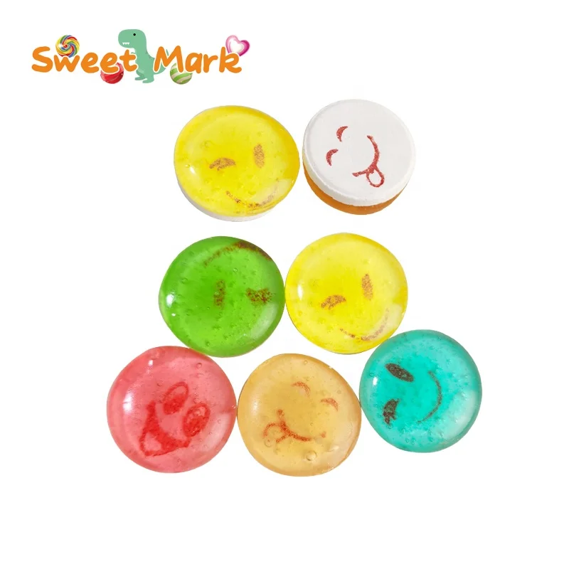 Hot Selling Smile Face Shape Fruit Flavor Hard Candy
