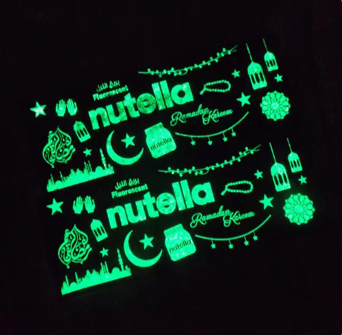 Custom PVC Lighting Luminous Sticker Sheet Logo Glow in Dark Stickers