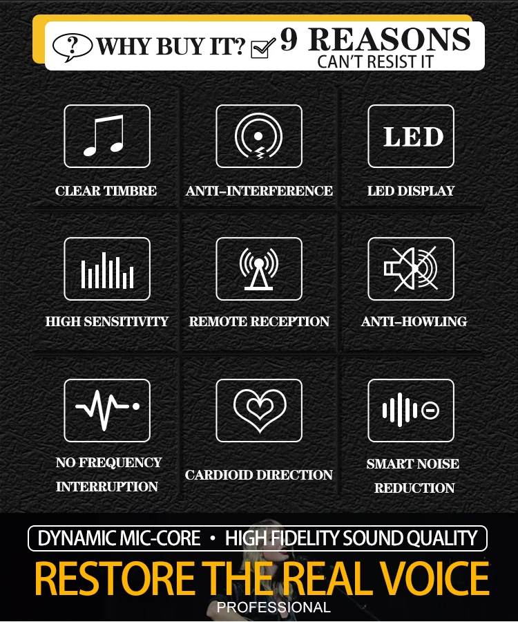 8 Channel Long-Distance Wireless Microphone True Diversity U-Segment ...