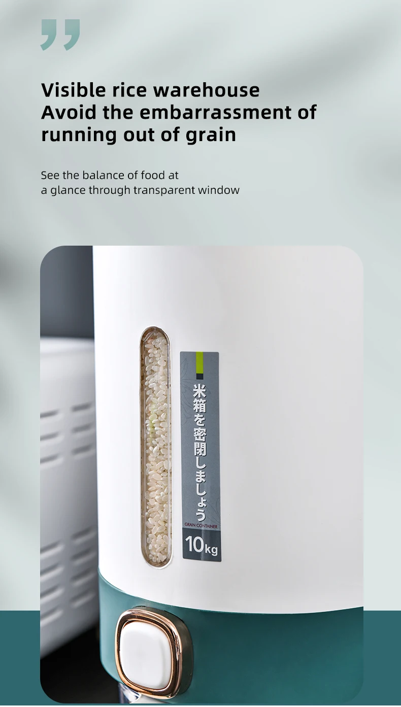 Housewares Large Plastic Rice Dispenser - Sustainable Storage